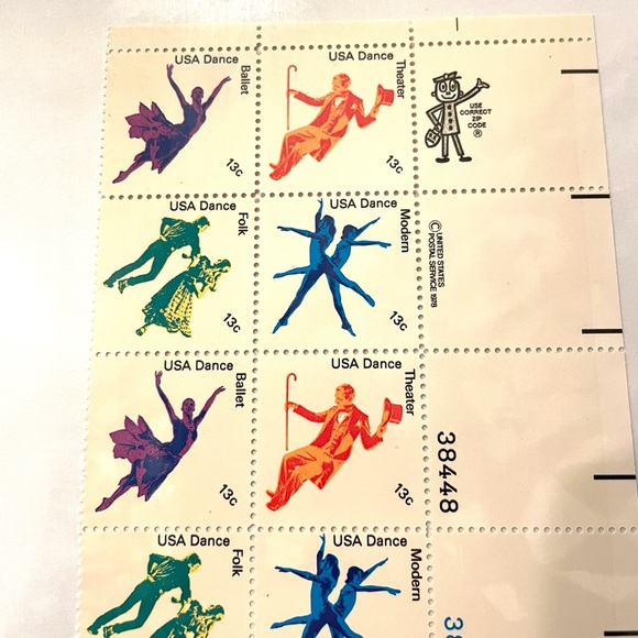 USPS | Office | 5 For 5 Retired American Dance Sheet Of Postage Stamps ...
